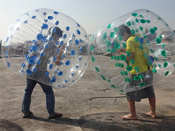 Bola de futebol inflável da bolha da cor transparente, diâmetro bola ...